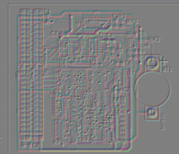 Commodore Amiga A501 recreation PCB Teaser from kicad - techtravels.org